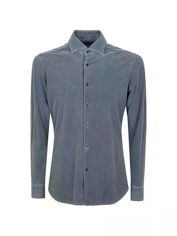 TINTORIA MATTEI 954 Textured Long-sleeve Shirt