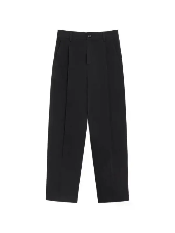 Valentino Garavani Cotton Gabardine Pants With Vlogo Embroidery - Black