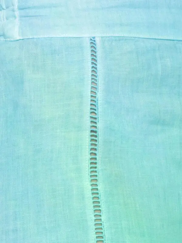 120% Lino Ladder-stitch Wide-leg Trousers