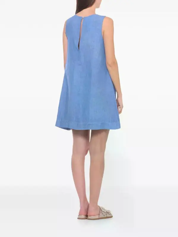 120% Lino Sequin-embellished V-neck Mini Dress