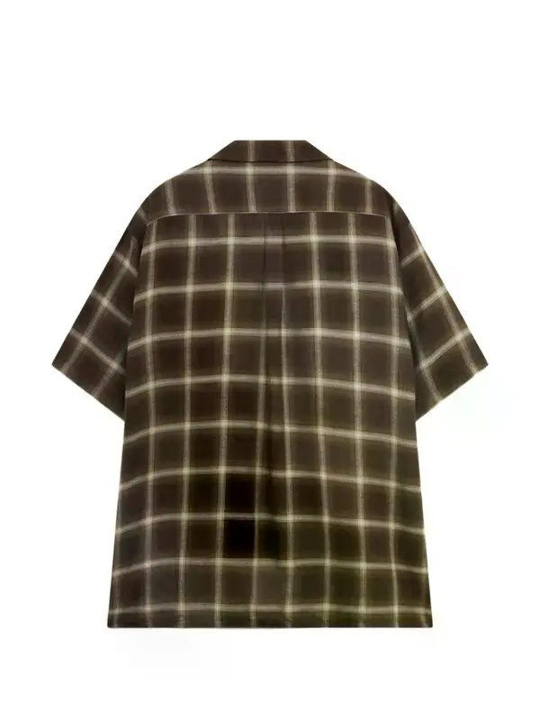 SSSTEIN Check-pattern Shirt - Brown
