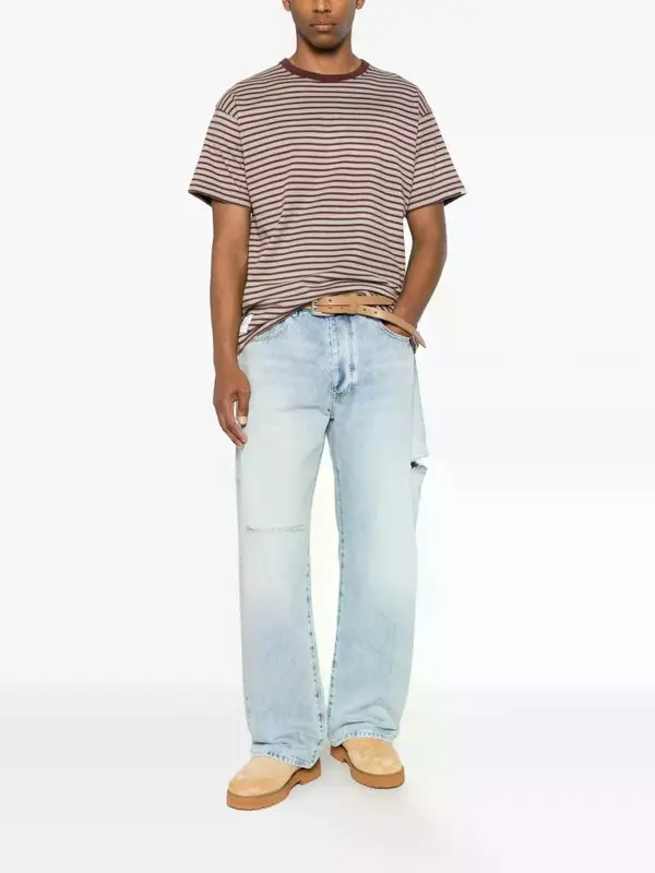 ICON DENIM LOS ANGELES Scott Distressed Straight-leg Jeans