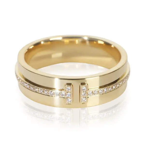 Tiffany & Co. Yellow Gold Diamond T Wide Ring - Yellow_gold