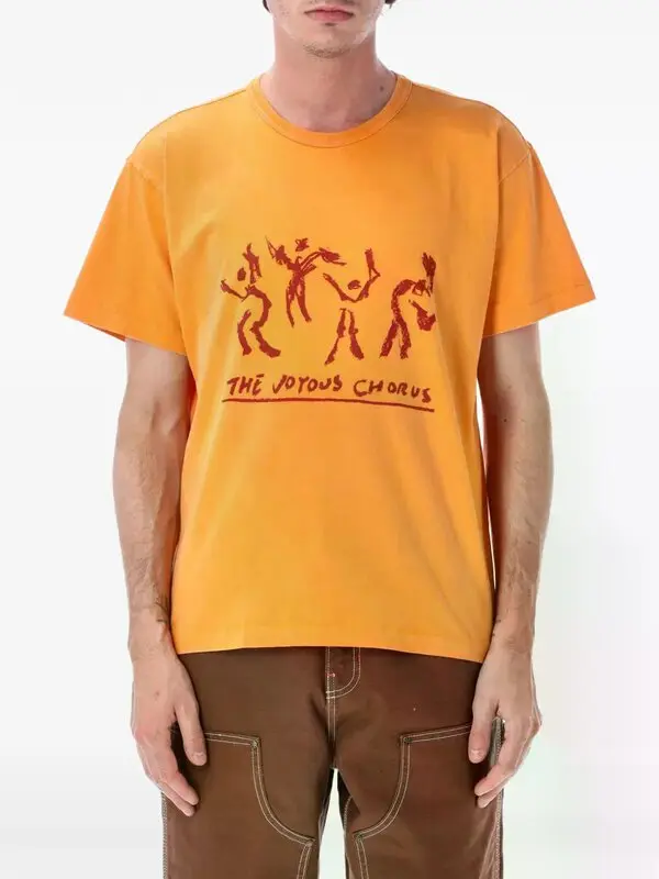 VANS X Julian Klincewicz Joyous Chorus Crew-neck T-shirt - Orange