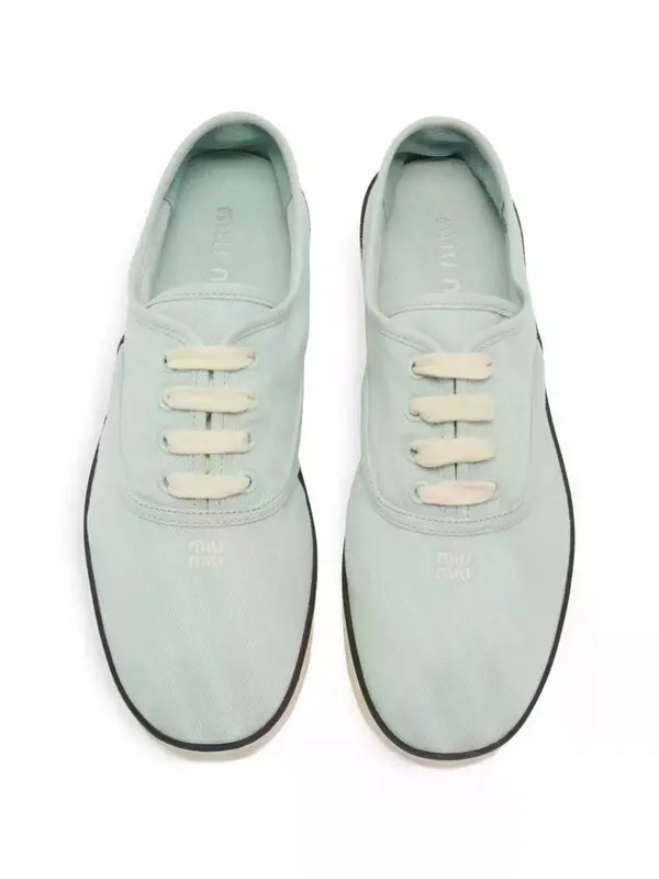 Miu Miu Logo-embossed Lace-up Sneakers