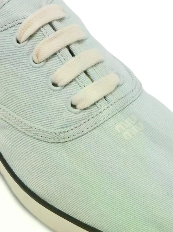 Miu Miu Logo-embossed Lace-up Sneakers