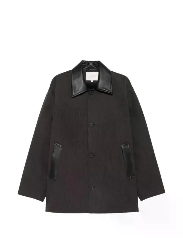 Studio Nicholson Meter Leather-collar Jacket - Brown