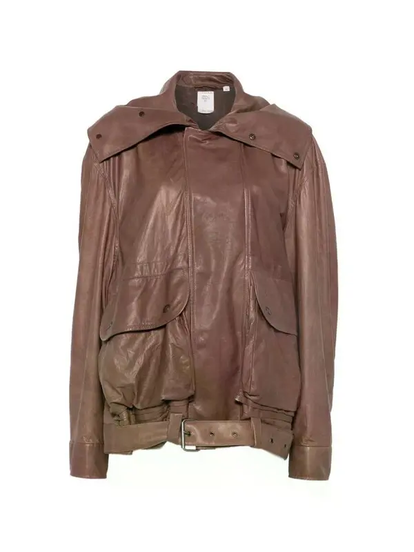 Calvin Klein Belted Oversized Jacket - Brown
