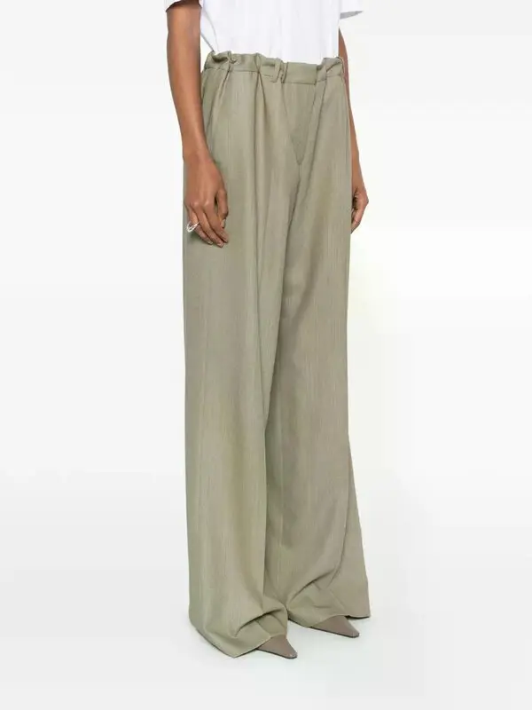 Calvin Klein Fernanda Wide-leg Trousers In Beige