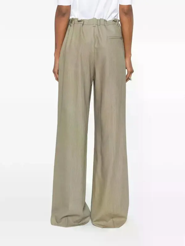 Calvin Klein Fernanda Wide-leg Trousers In Beige