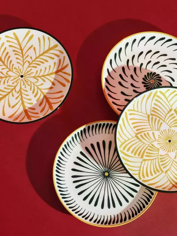 SERAX X Waww La Table Bazaar Geometric-pattern Dinner Plates