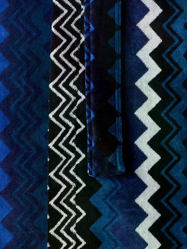 Missoni Giacomo Hooded Zigzag-pattern Bathrobe