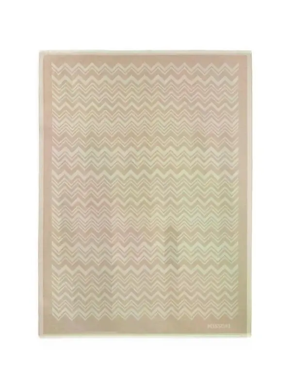 Missoni Cortina Zigzag-pattern Throw - Neutrals