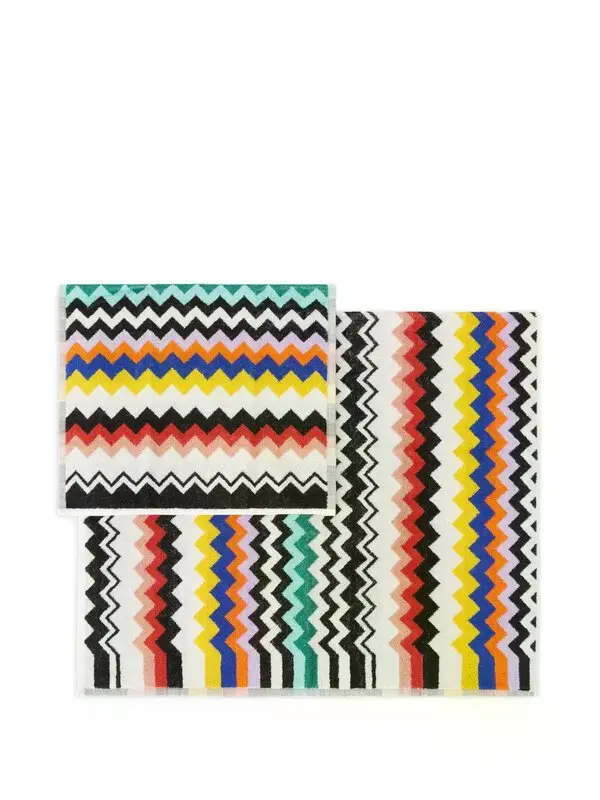 Missoni Best Zigzag-pattern Towel Set - White