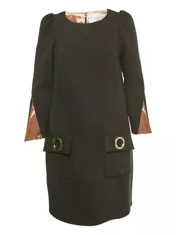 Elisabetta Franchi Pleated Mini Dress - Black