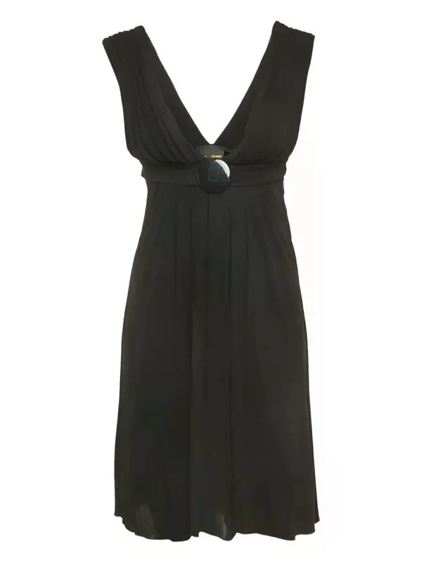Fendi Sleeveless V-neck Mini Dress