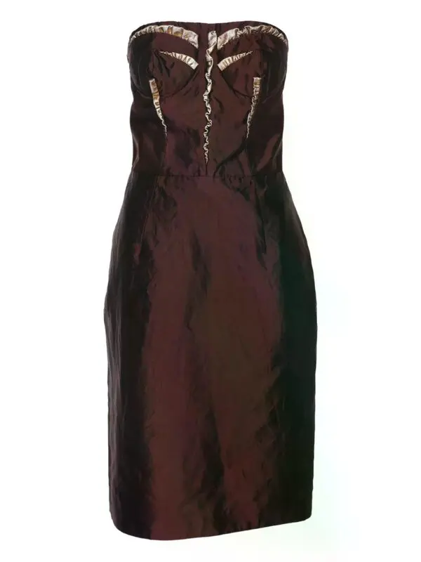 Dolce & Gabbana Strapless Midi Dress - Red