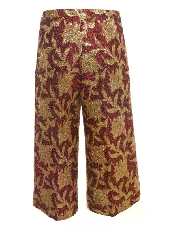 Gucci Floral Jacquard Wide-leg Trousers