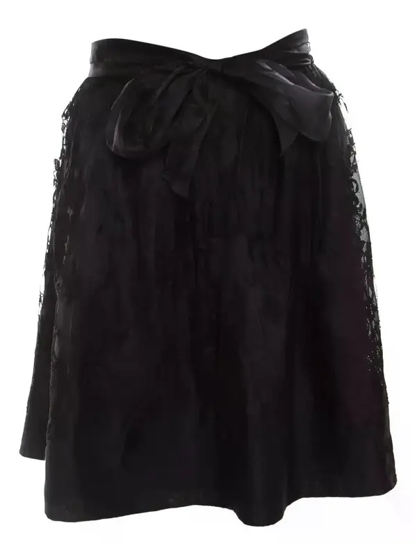 Ermanno Scervino Bow-detail Lace Skirt - Black