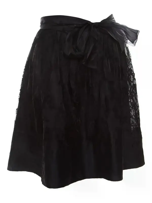 Ermanno Scervino Bow-detail Lace Skirt