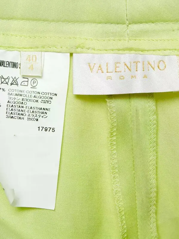 Valentino Garavani Lime Cotton Trousers