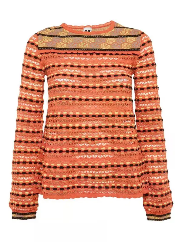 Missoni Pointelle Knit Sweater - Orange