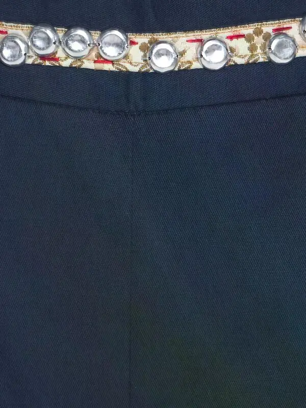 Moschino Embroidered Hem Trousers