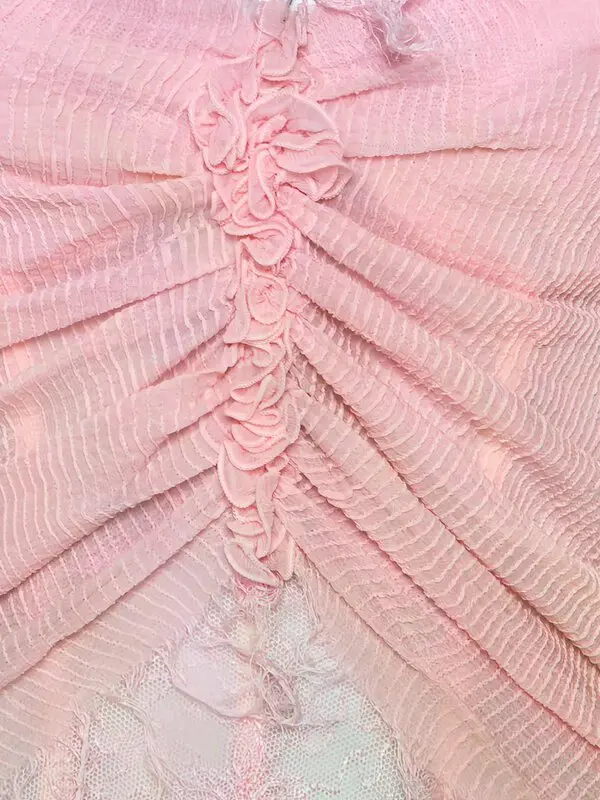 Ermanno Scervino Ruched Lace Top