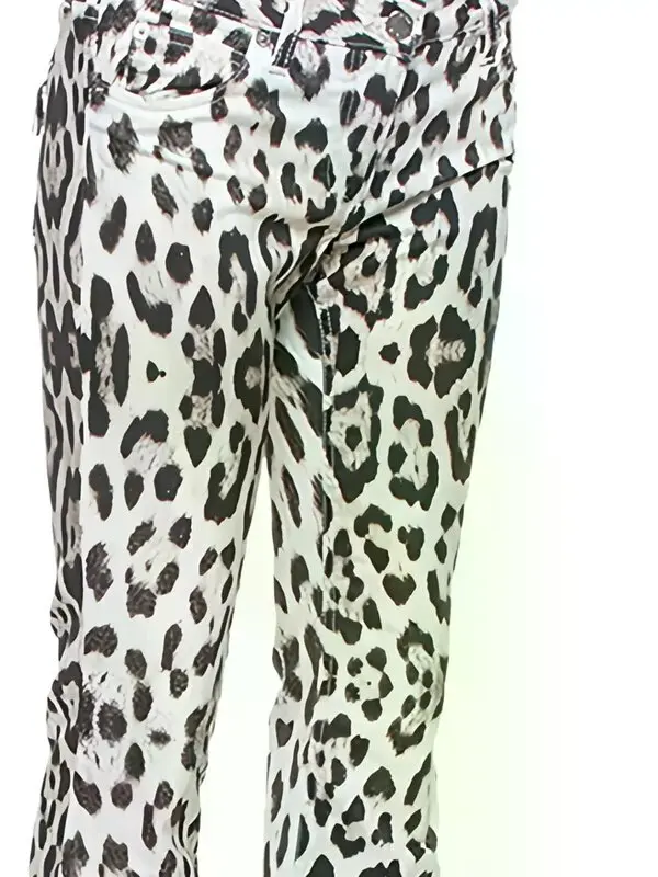 Roberto Cavalli Animal Print Stretch Cotton Trousers