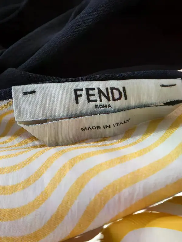 Fendi Silk Wave Pattern Top