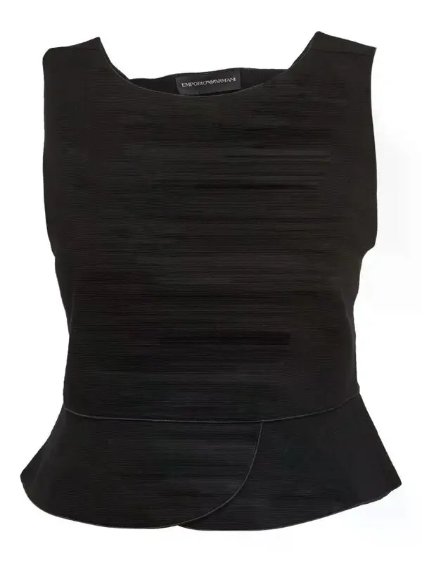 Emporio Armani Peplum Open Back Top