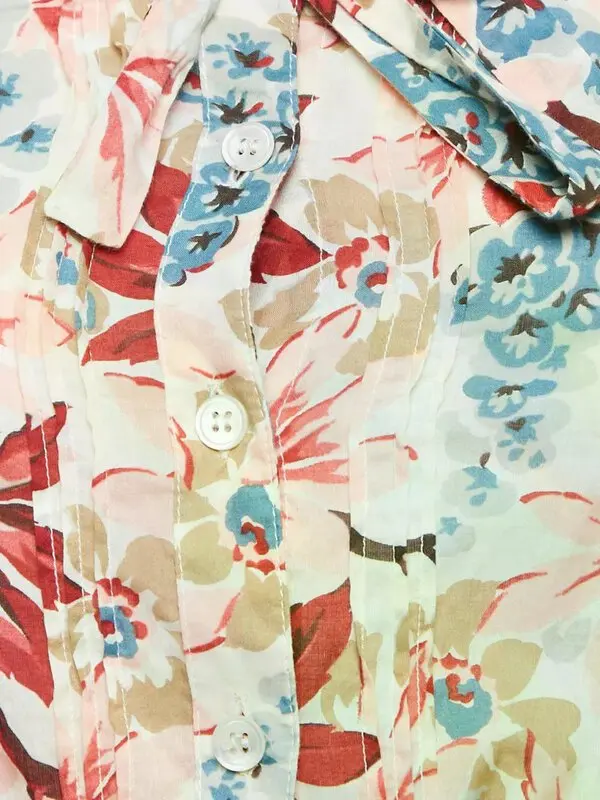 Marni Floral Print Pleated Blouse