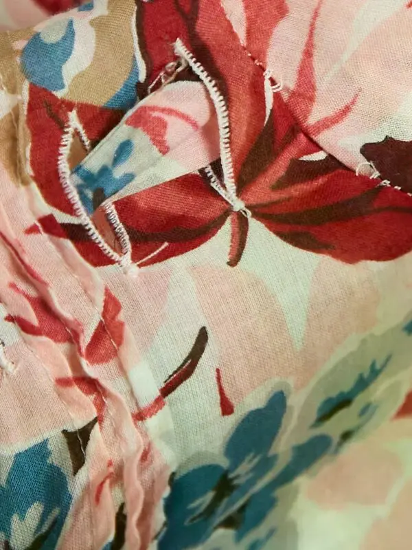 Marni Floral Print Pleated Blouse