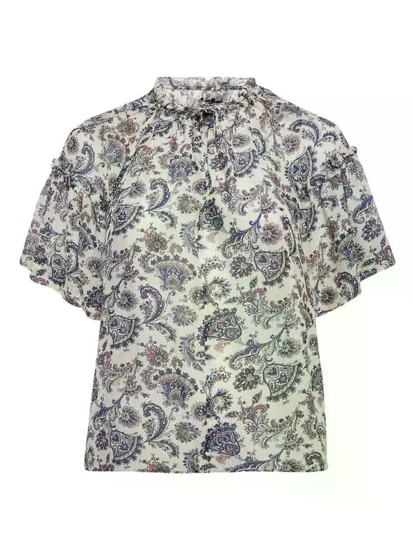 ISABEL MARANT VINTAGE Nes Paisley Ruffle Top