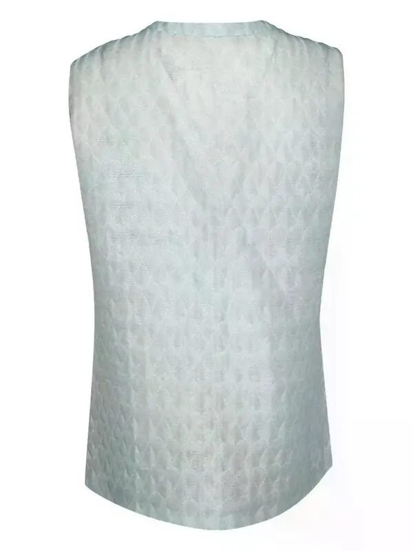 Miu Miu 2007 Patterned Silk Top