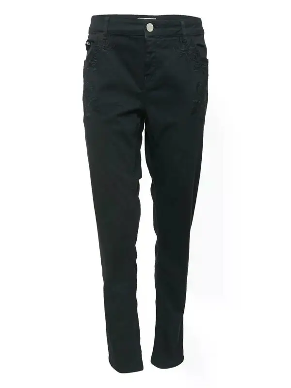 Maje Embroidered Floral Detail Trousers - Black