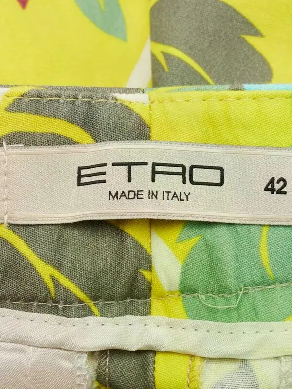Etro Floral Print Trousers - Yellow