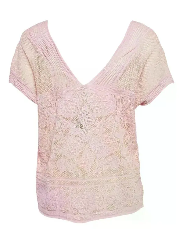Missoni Floral Lace V-neck Top