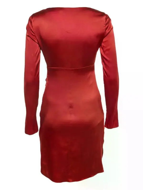 Roberto Cavalli Ruched Dress - Red
