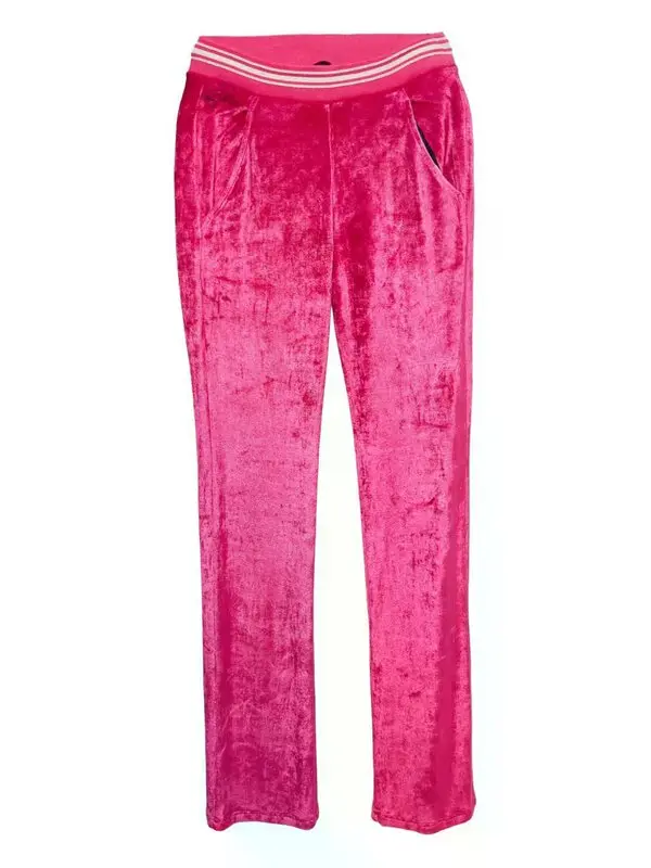 Roberto Cavalli Velvet Track Pants - Pink