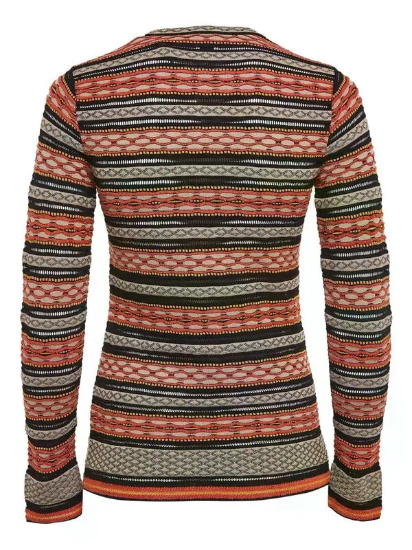 Missoni Striped Crew-neck Top - Orange