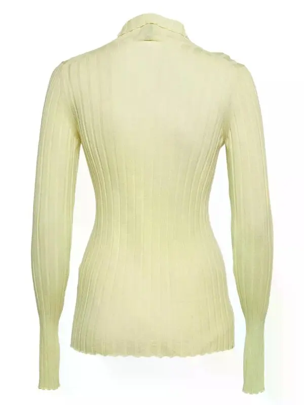 PETAR PETROV Ribbed Knit Turtleneck Sweater - Yellow