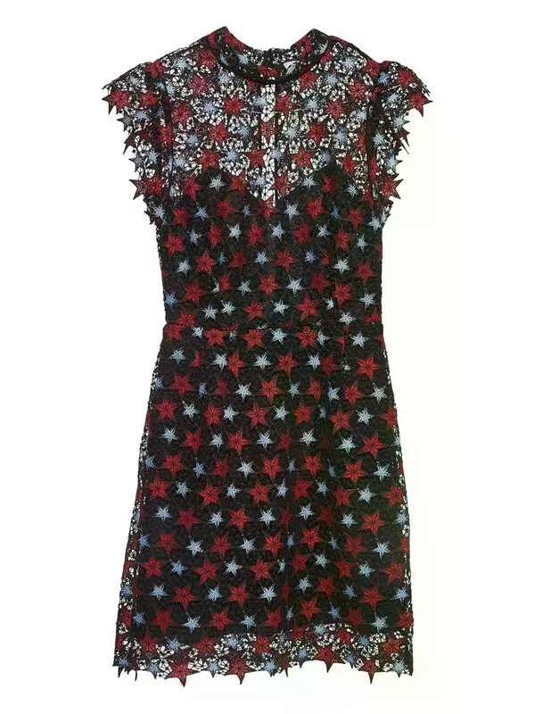 Sandro Star-motif Lace Mini Dress