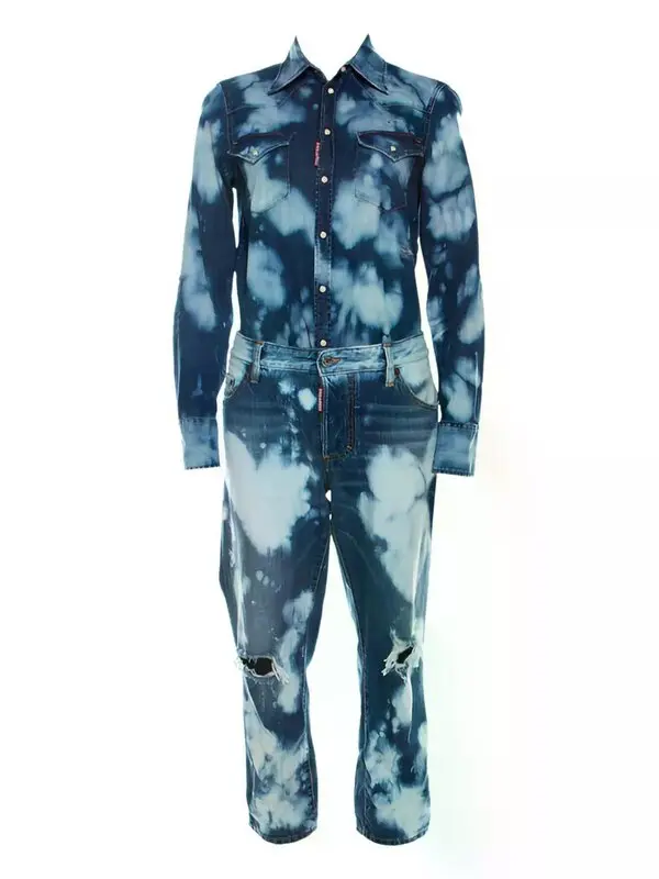 Dsquared2 Bleached Cotton Jumpsuit
