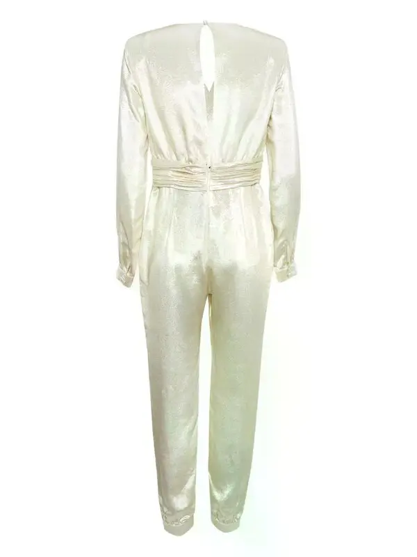Zuhair Murad Metallic Pleated Jumpsuit - Gold