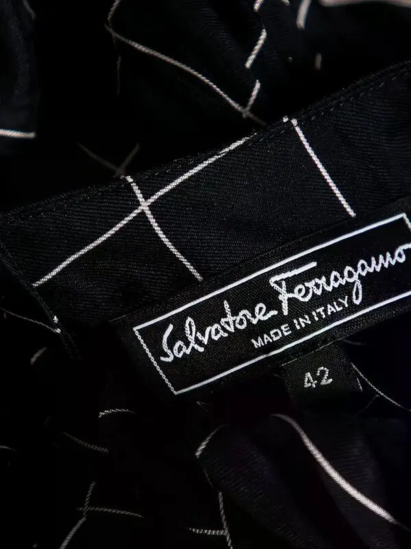 FERRAGAMO Silk Checked Blouse