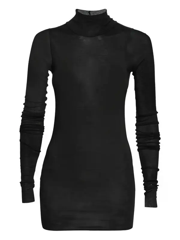 Rick Owens Long Sleeve Turtleneck Top - Black