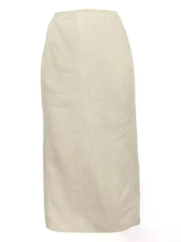 Max Mara Linen Midi Skirt - Neutrals