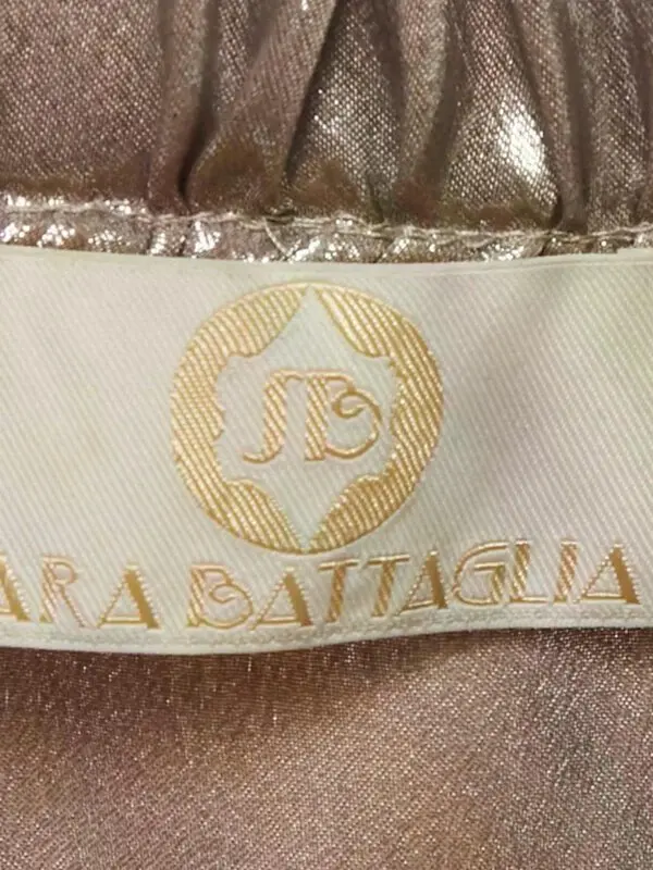 Sara Battaglia Metallic Sheen Raglan Sleeve Blouse