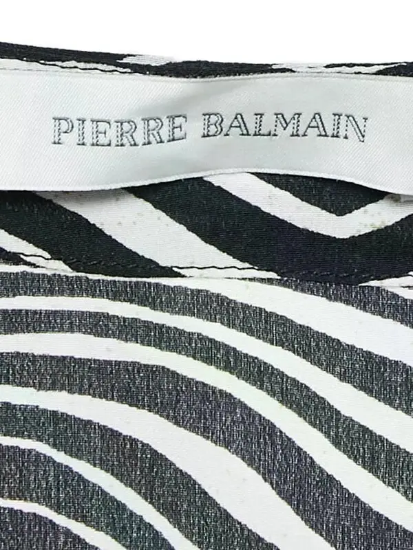 Pierre Balmain Silk Wave Print Mini Dress